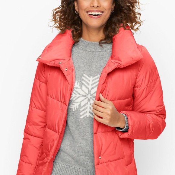 Talbots | Jackets & Coats | Talbots Petites Puffer Coat Size Orange ...